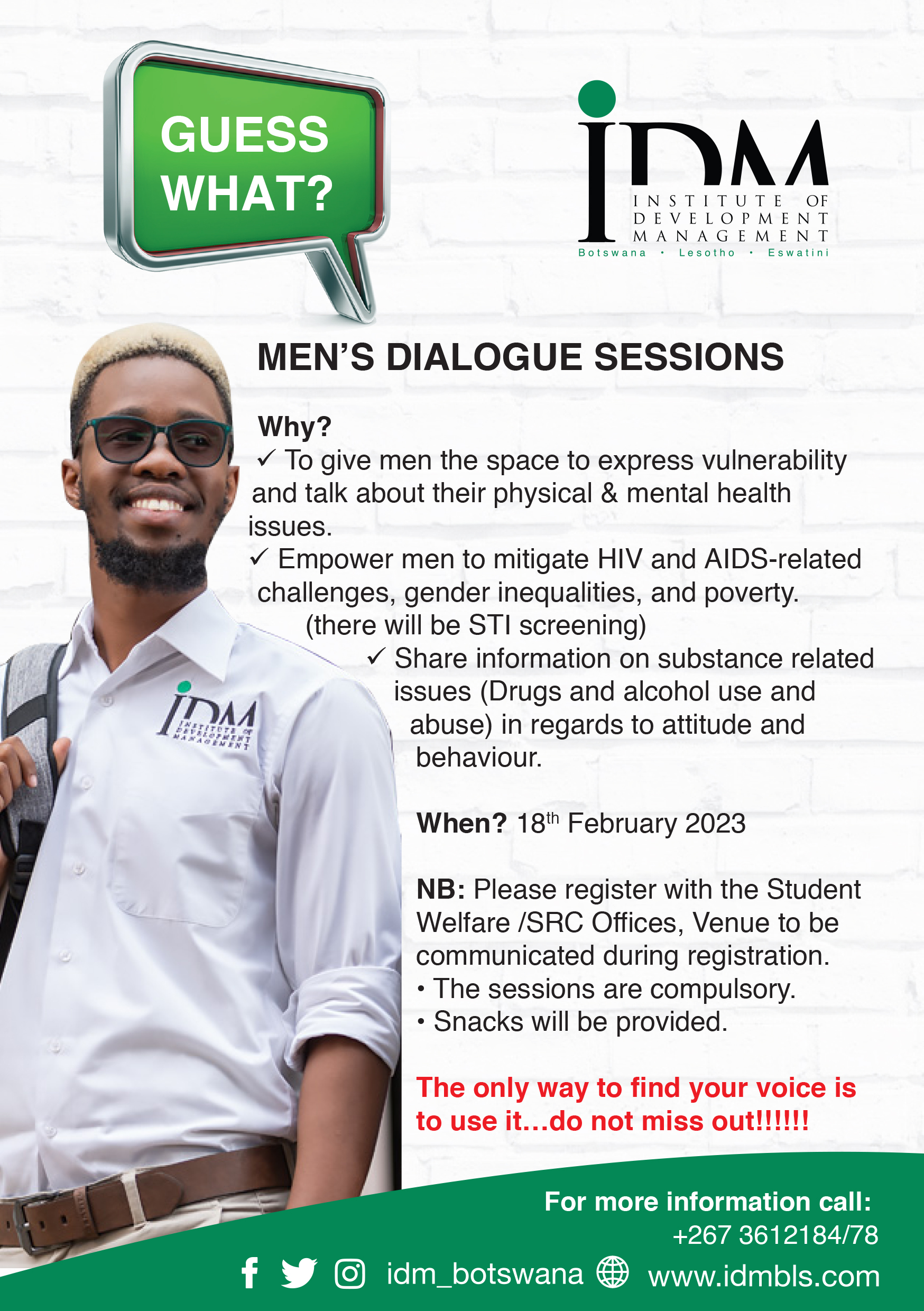 .: MEN’S DIALOGUE SESSIONS